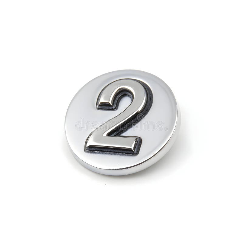 Silver number 2 icon stock illustration. Illustration of calculation ...