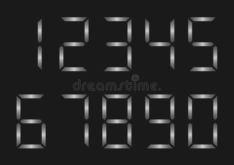 Silver Number set stock vector. Illustration of indicator - 63769219