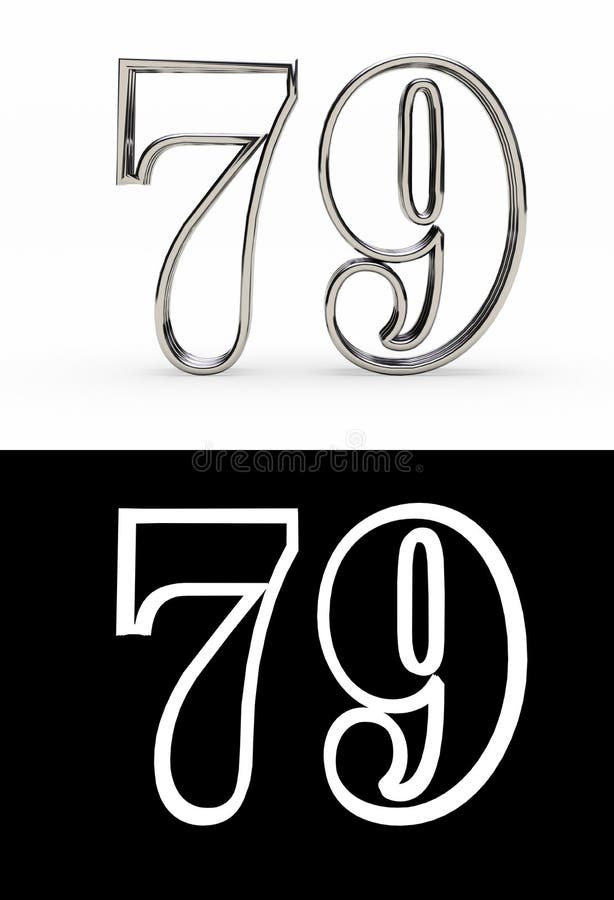 Set of Number Seventy Nine Year 79 Year Celebration Design. Anniversary ...