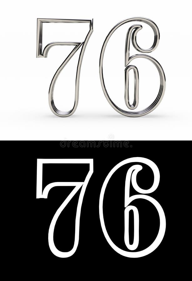 Set of Number Seventy Six Year 761 Year Celebration Design. Anniversary ...