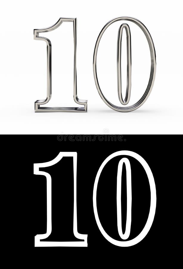 Silver number ten years stock illustration. Illustration of celebrate ...