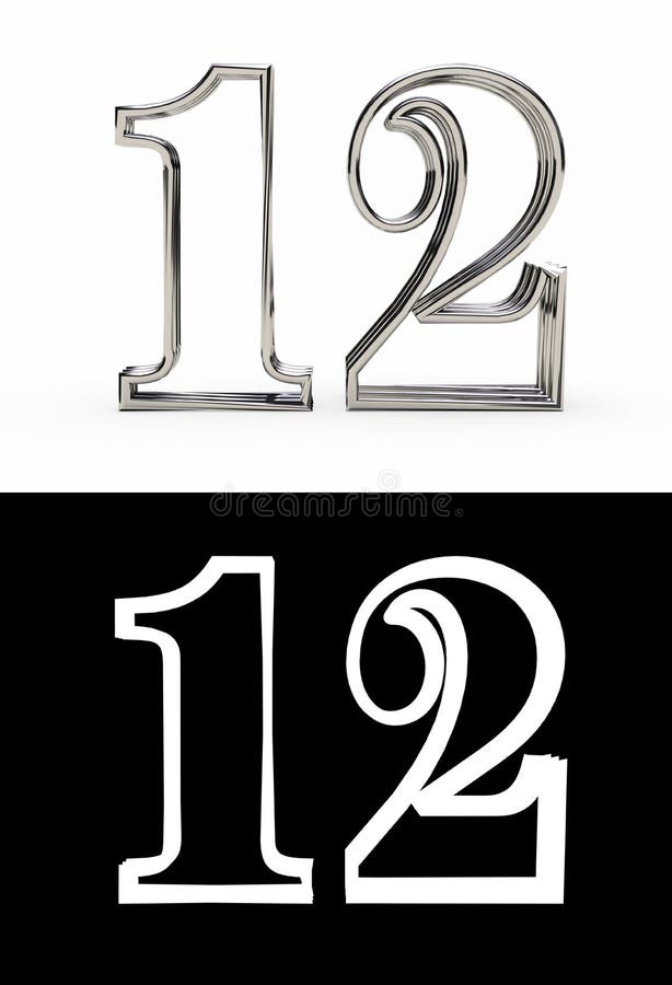 Silver number twelve years stock illustration. Illustration of party ...