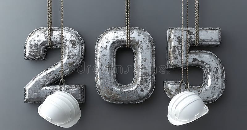 Silver 205 Numbers with Helmets Representing Construction and ...
