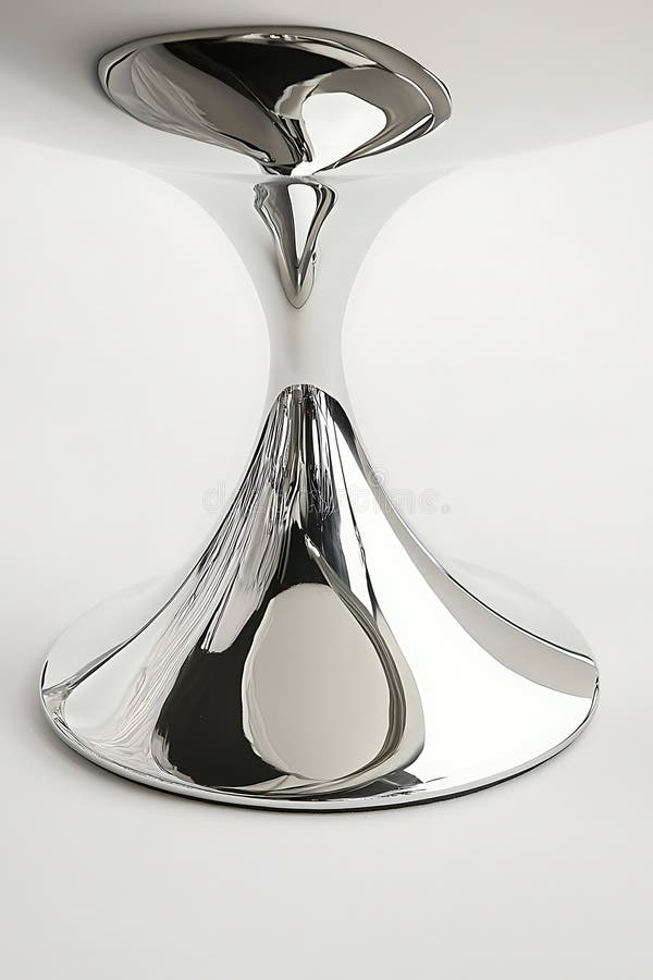 A Silver Object with a Curved Shape that is Reflecting Light Stock ...