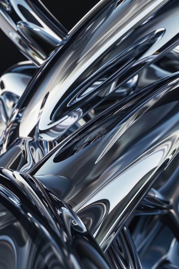 Silver Object with a Shiny Surface Stock Illustration - Illustration of ...