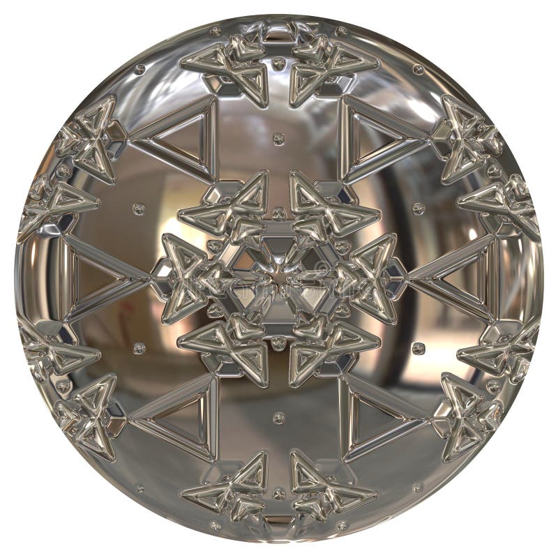 Silver orb or button stock illustration. Illustration of rendered ...