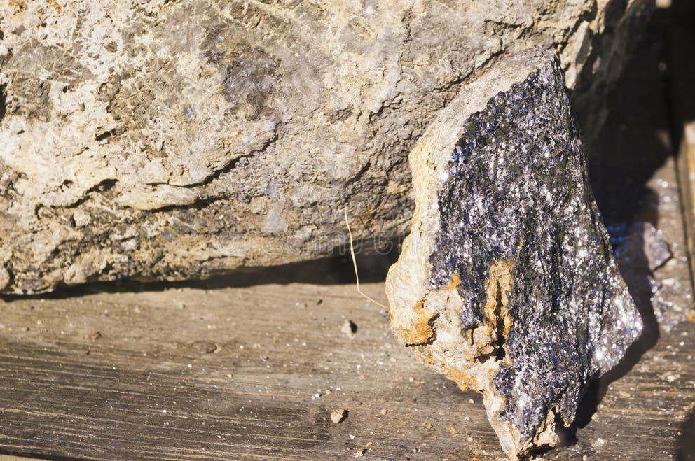 Silver ore sample stock image. Image of museum, shiny - 49283469