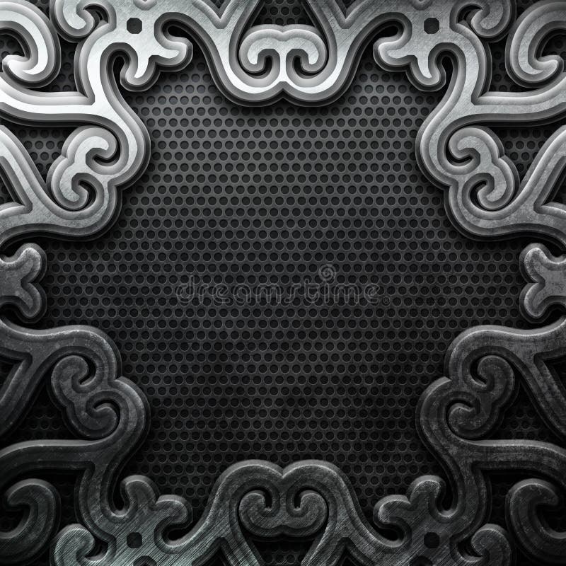 Silver ornamental plate stock photo. Image of metallic - 50914876