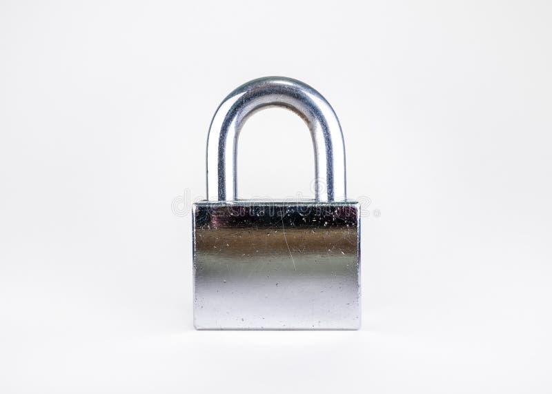 Silver padlock stock image. Image of strong, equipment - 29601491