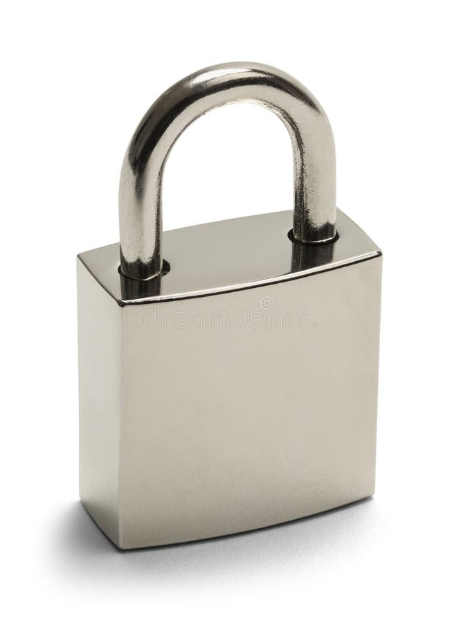 Silver Padlock stock photo. Image of encryption, single - 79380596