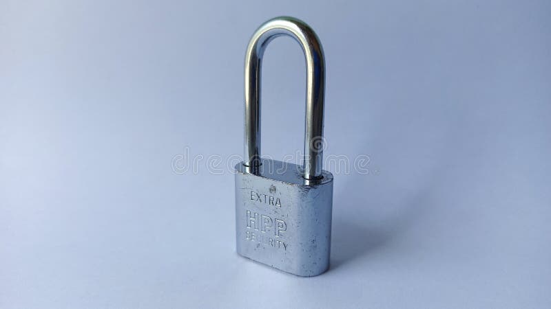 Silver Padlock that is Starting To Rust Stock Image - Image of bottle ...