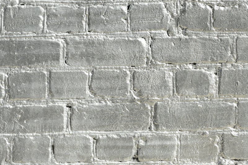 Silver Painted Brick Wall Texture Stock Image - Image of blocks, layers ...