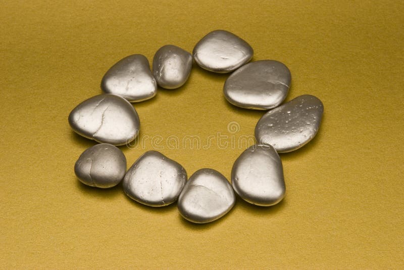 Silver Painted Stones Picture. Image: 1650797