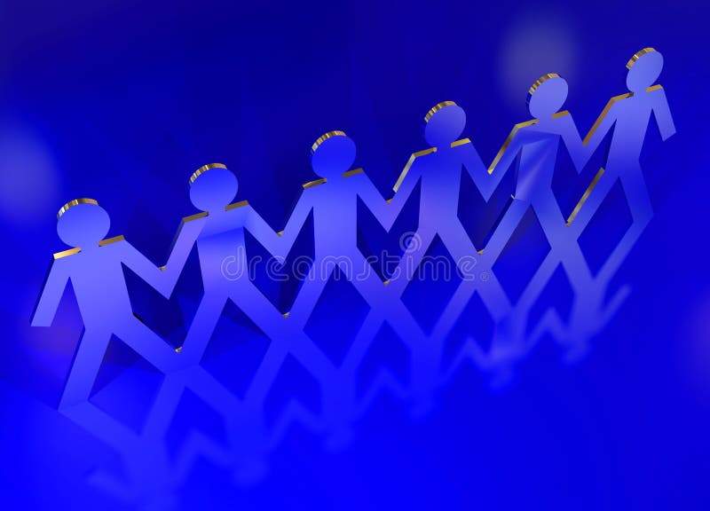 Paper chain men stock vector. Illustration of negative - 13555191