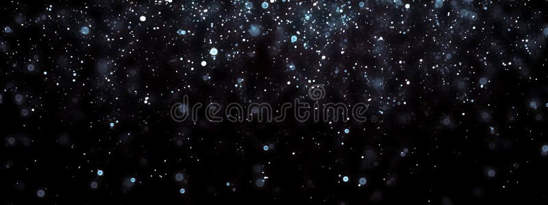 Silver Particles Reflecting Light. Glittering Texture Against Black ...