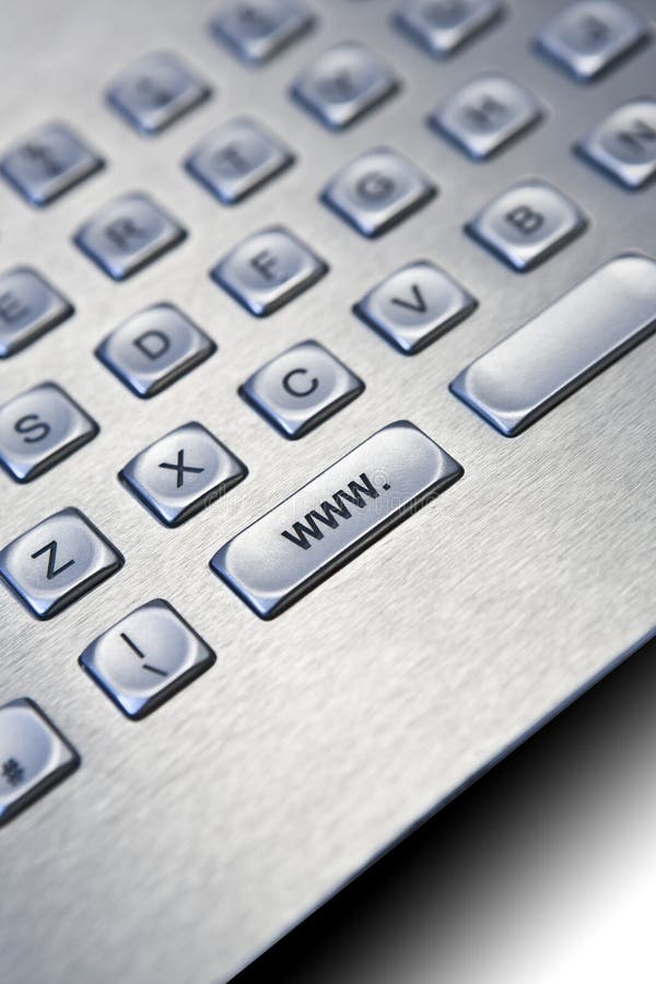 Silver PC keyboard stock photo. Image of equipment, office - 16405438