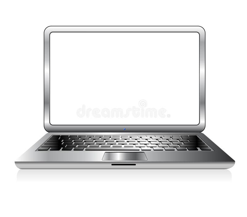 Silver Computer with Monitor Keyboard and Mouse Stock Vector ...