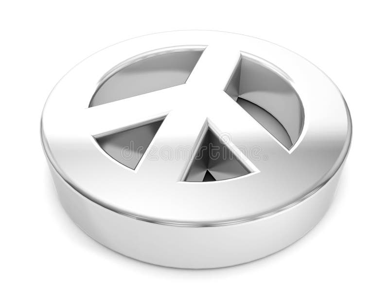 Metallic peace symbol stock illustration. Illustration of metal - 84541154