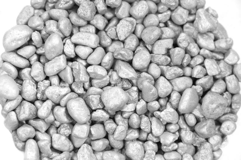 Silver Pebble Stones Picture. Image: 3759155