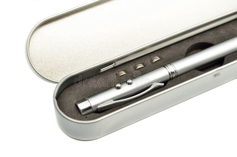 Silver pen stock image. Image of business, ballpoint - 60290127