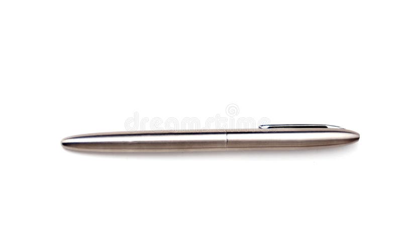 Silver pen stock image. Image of visible, metal, isolated - 53731335