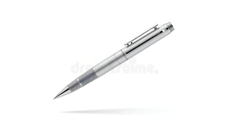 Sleek Silver Pen: a Minimalist Writing Tool Stock Illustration ...