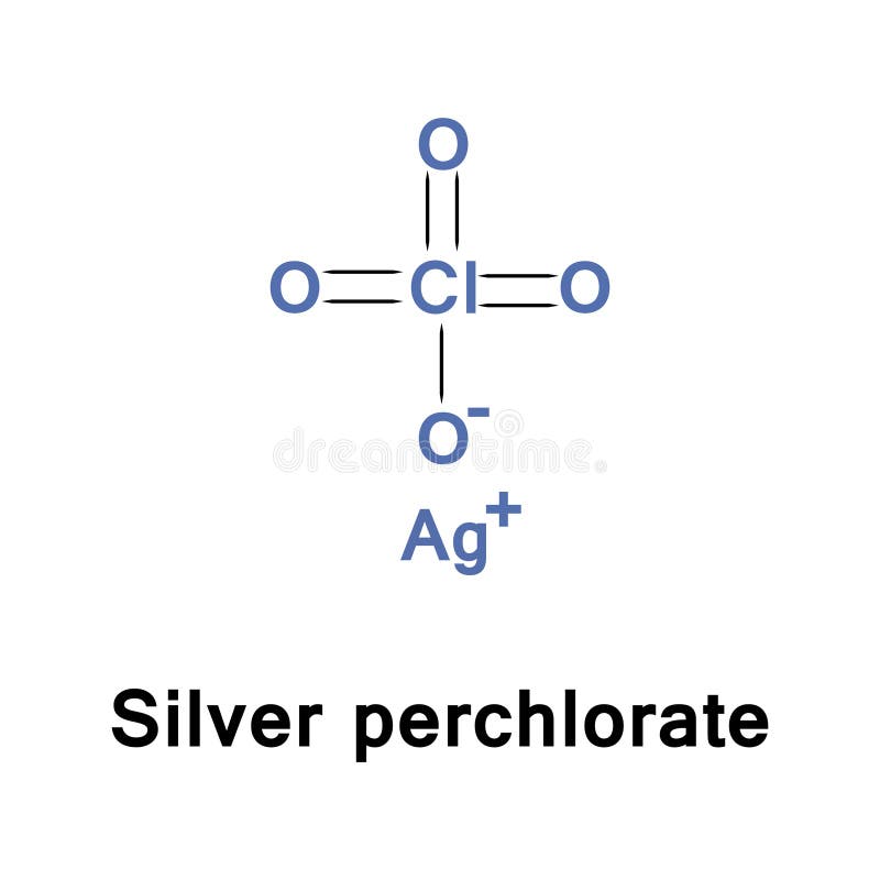 Silver Perchlorate Inorganic Stock Vector - Illustration of element ...