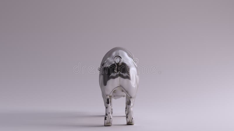 Silver Pig Simple stock illustration. Illustration of design - 185248976