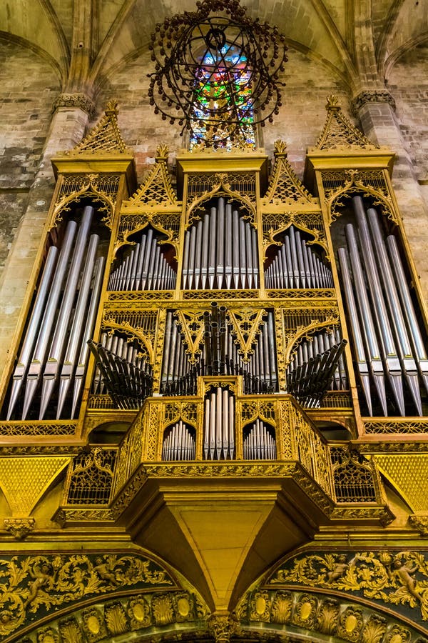 Silver Pipes in Gold stock photo. Image of saint, gold - 98188068