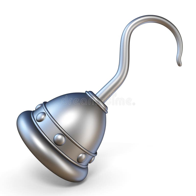 Pirate`s Hook Isolated on White Background Stock Vector - Illustration ...