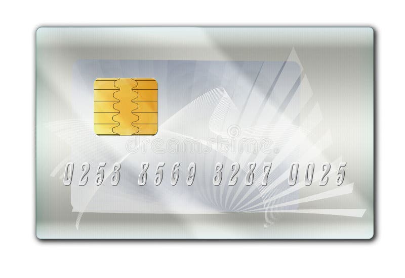 Silver plastic bank card stock illustration. Illustration of bank ...