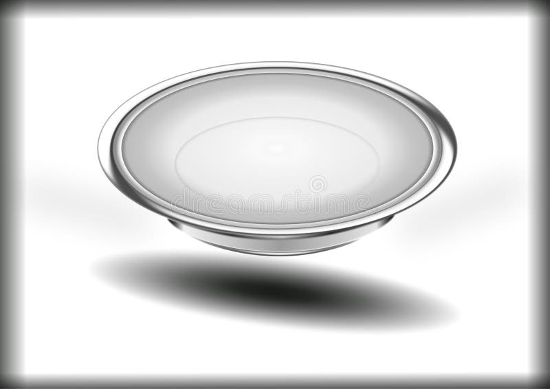 Silver plate stock illustration. Illustration of bright - 90015204