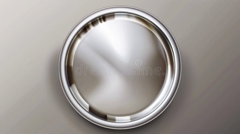 Silver Plate with Shiny Surface Stock Image - Image of blank, button ...