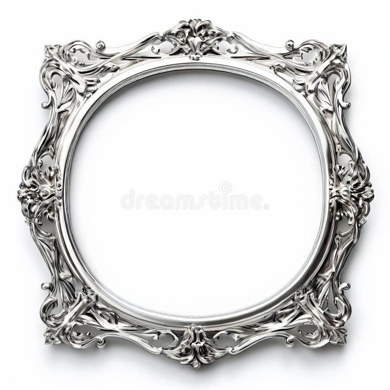 Silver Plated Frame a Frame with a Shiny Silver Coating for a L Stock ...