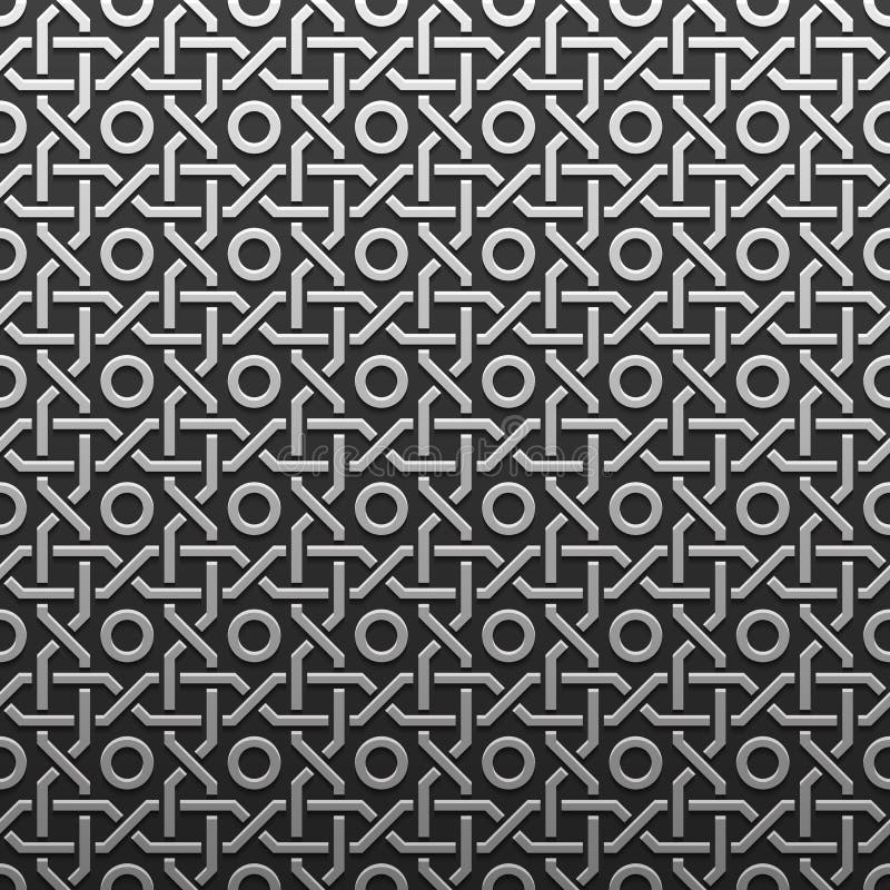 Silver/platinum Metallic Background with Geometric Pattern Stock Vector ...