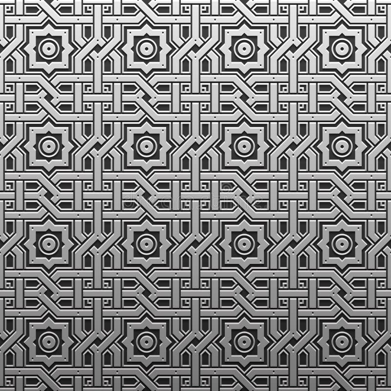 Silver/platinum Metallic Background with Geometric Pattern Stock Vector ...