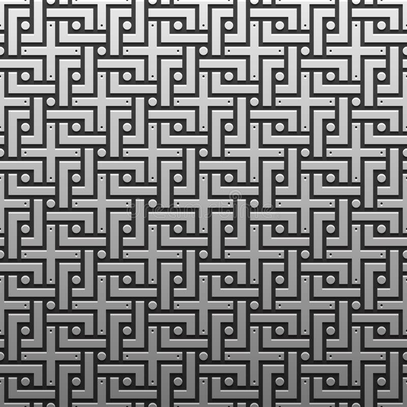 Silver/platinum Metallic Background with Geometric Pattern Stock Vector ...