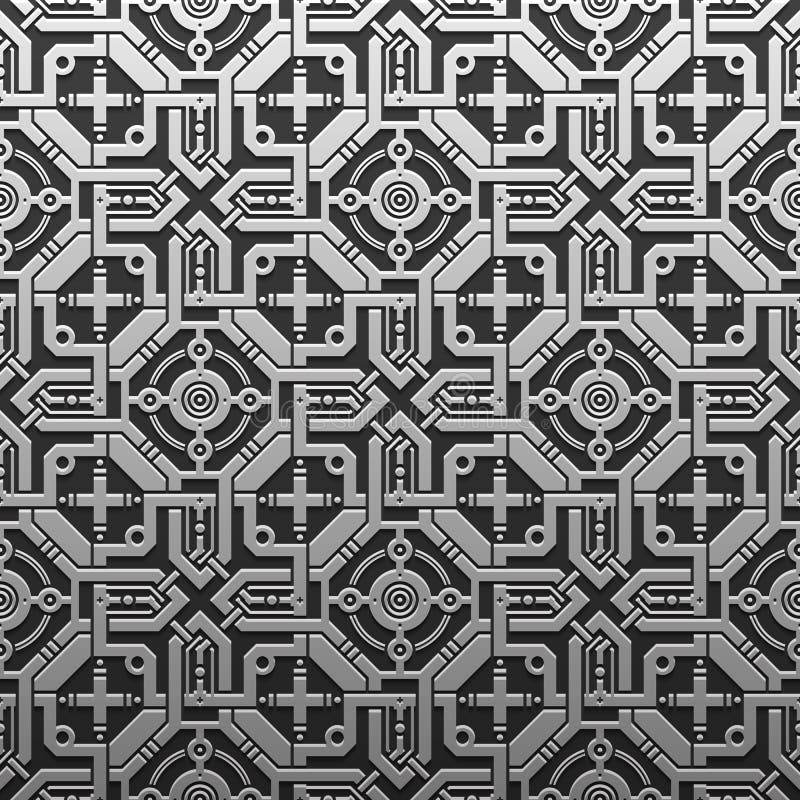 Silver/platinum Metallic Background with Geometric Pattern Stock Vector ...