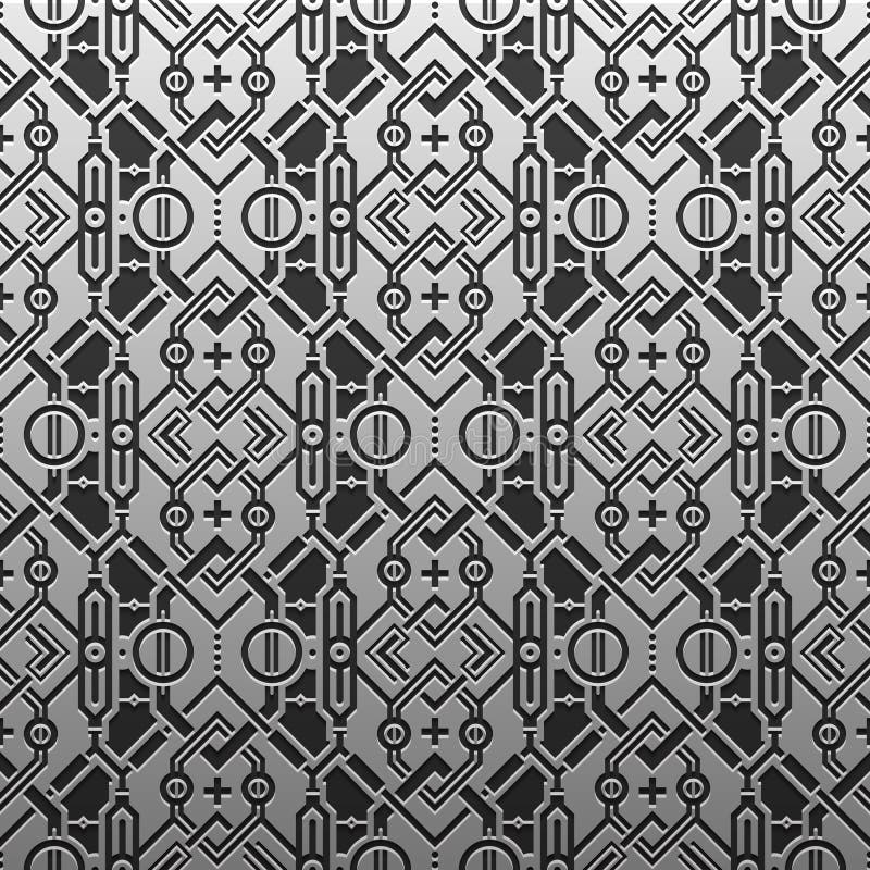 Silver/platinum Metallic Background with Geometric Pattern Stock Vector ...