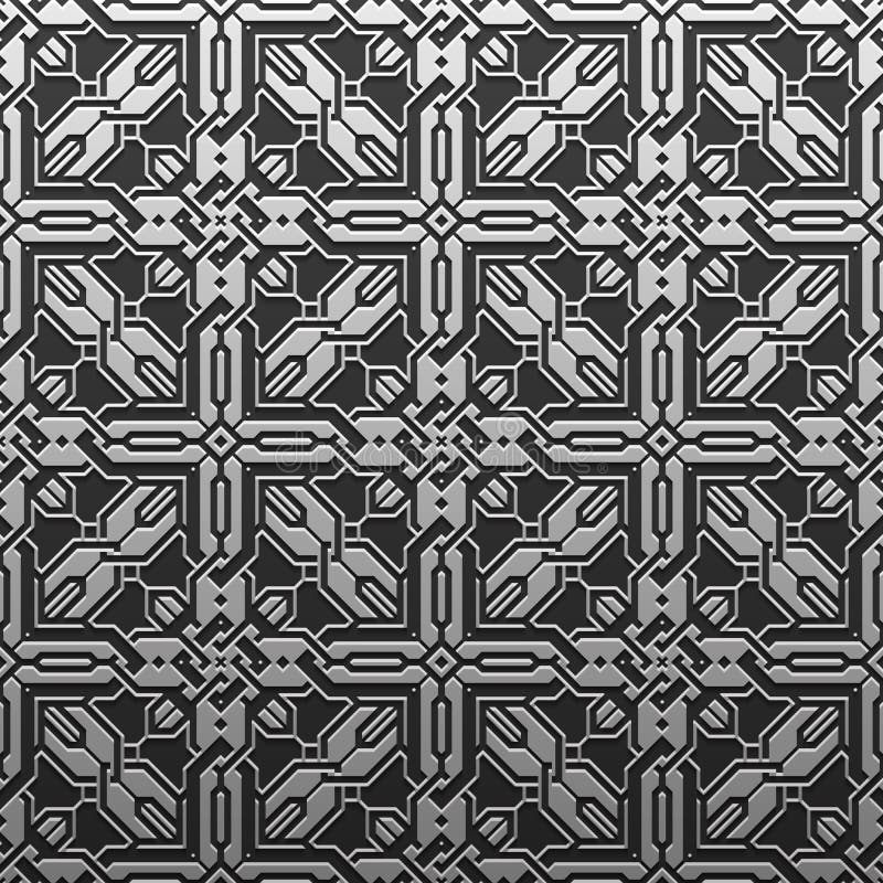 Silver/platinum Metallic Background with Geometric Pattern Stock Vector ...