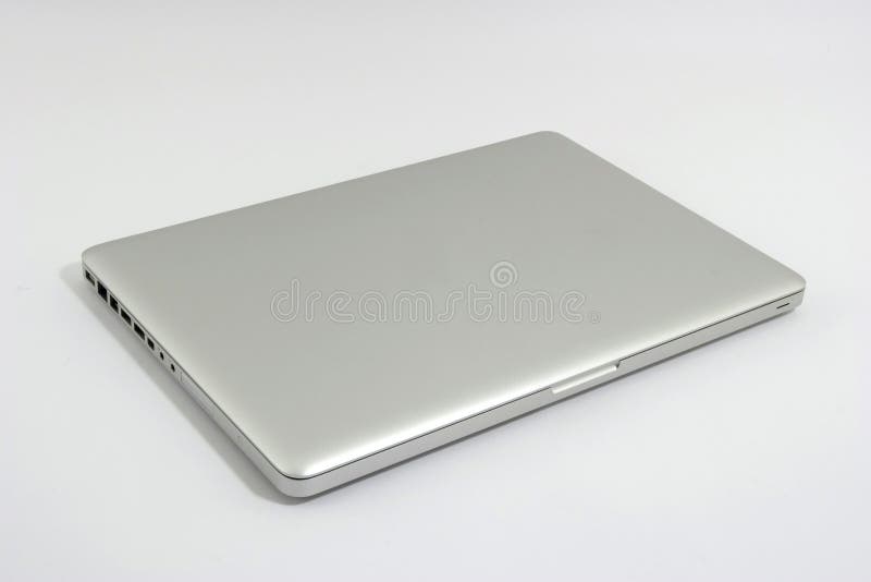 Silver portable computer stock image. Image of monitor - 12762025