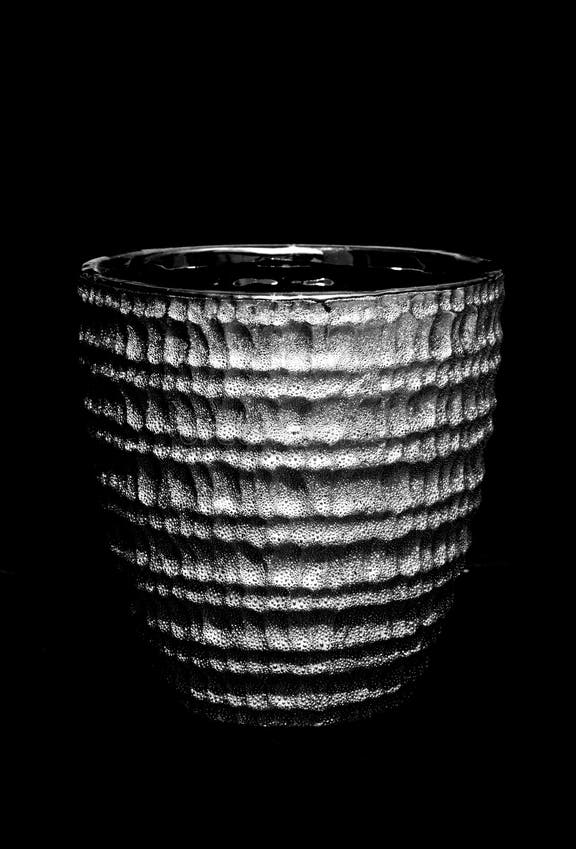 Silver pot stock photo. Image of reflection, pattern - 56513404