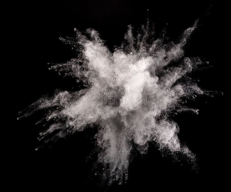 Silver Powder Explosion on Black Background. Stock Photo - Image of ...