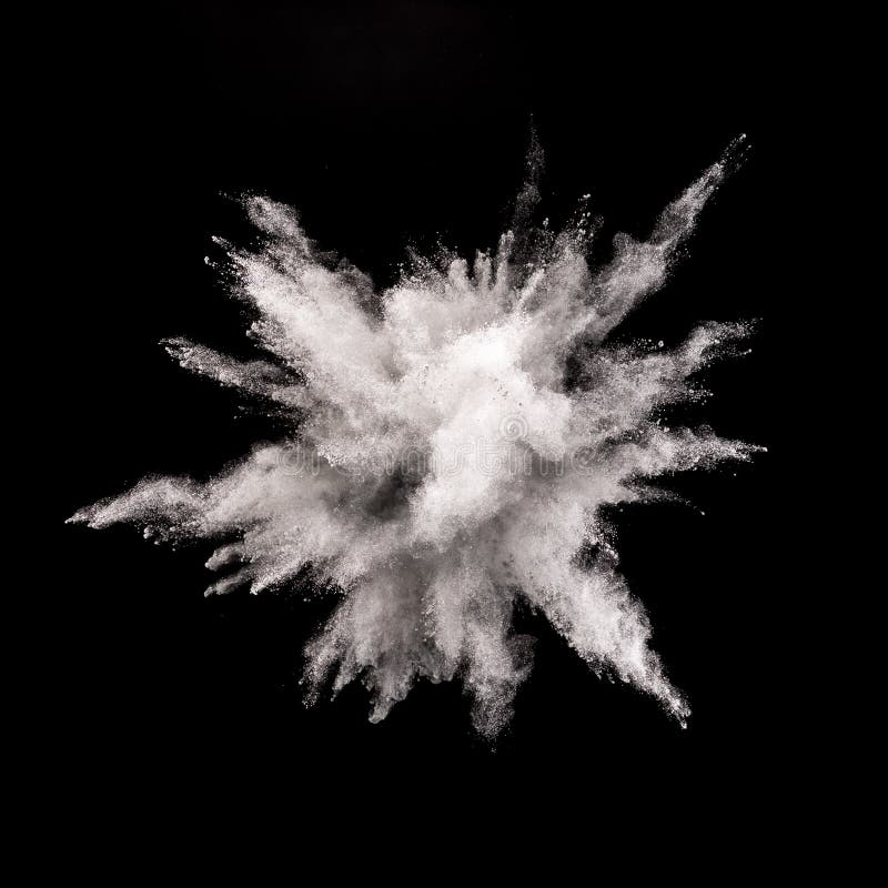 Silver Powder Explosion on Black Background. Stock Photo - Image of ...
