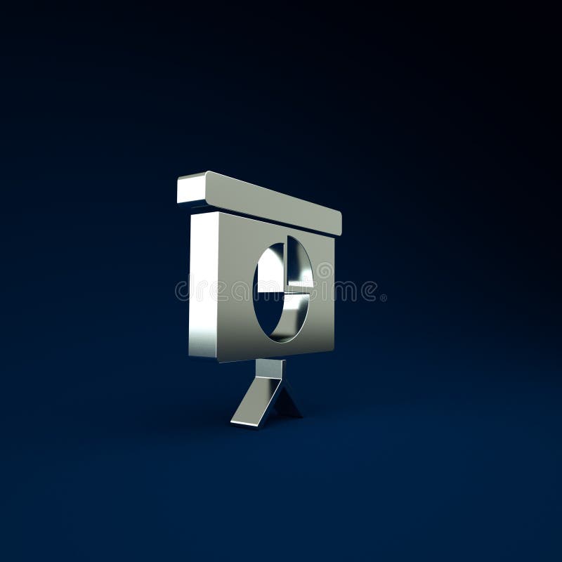 Silver Presentation Board with Graph, Schedule, Chart, Diagram ...