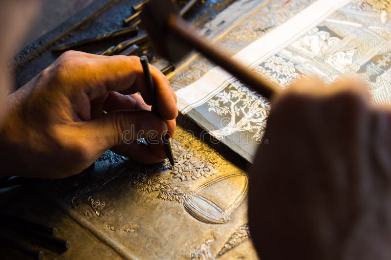 Silver Production stock image. Image of hammer, creative - 30337945