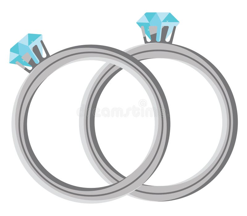 Silver Proposal Rings, Icon Stock Vector - Illustration of proposal ...