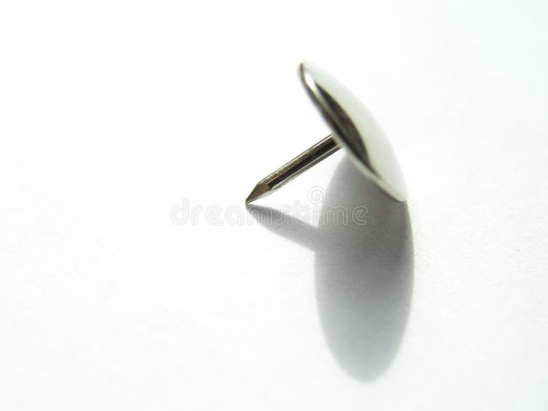 Silver push pin stock image. Image of spike, metal, pushpin - 89097
