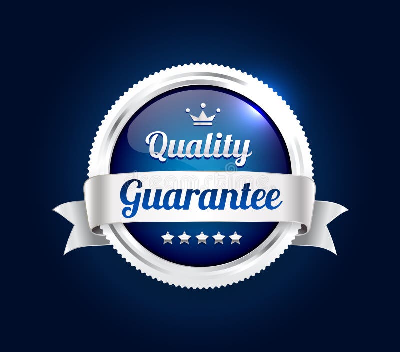 Silver Quality Guarantee Badge Stock Vector - Illustration of premium ...