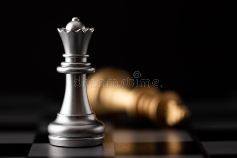 Silver Queen Standing and Gold King Falling Stock Photo - Image of ...